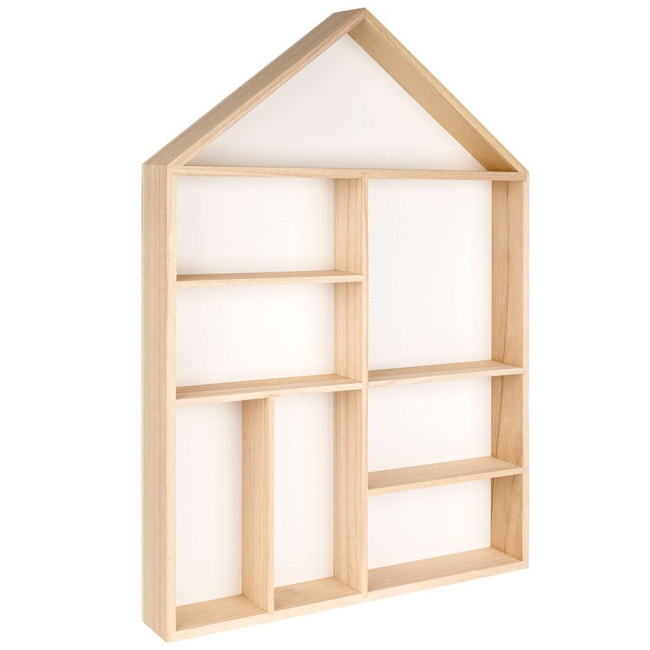 House Shaped Wooden Toy Display Shelf – Lovely Little House